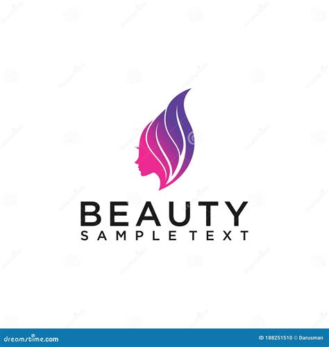 Woman`s Face In Flower Leaves Abstract Design Concept For Beauty Salon