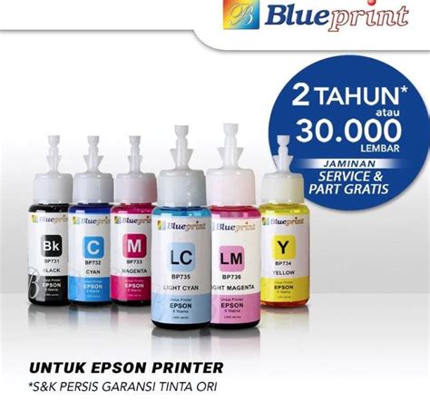 Tinta Epson Blueprint 673 Refill For Printer Epson L800 L805 70ml