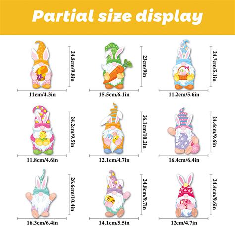9 Sheets Easter Day Window Clings Large Easter Egg Dwarf Shape Window