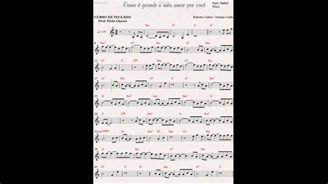 Como é Grande O Meu Amor Por Você Partitura Youtube