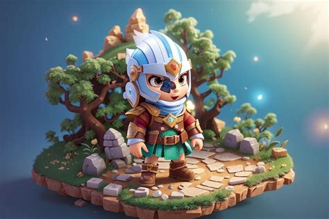 Premium Photo Very Detailed Tiny Cute Gladiator