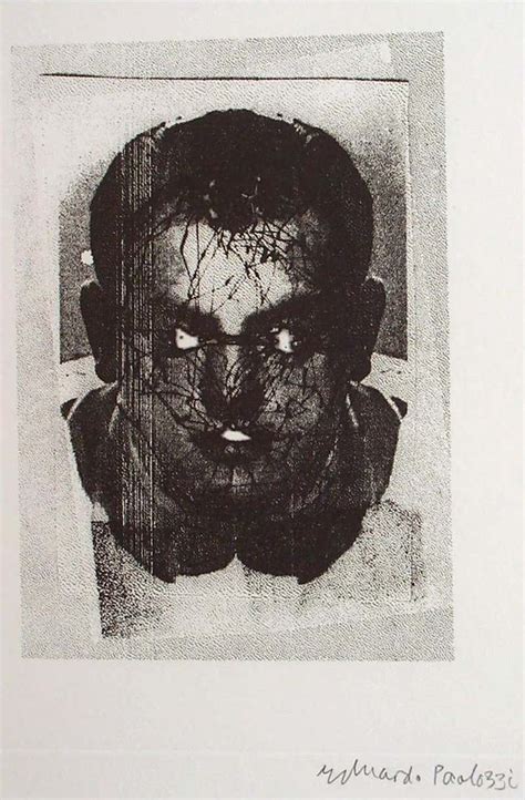 Sir Eduardo Paolozzi Head Self Portrait Etching 620 Dated 1996 By