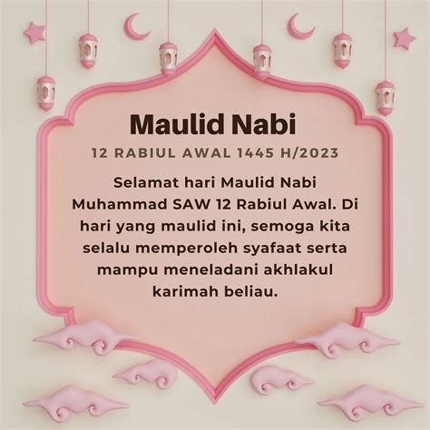 35 Gambar Kartu Ucapan Maulid Nabi Muhammad 20231445 H