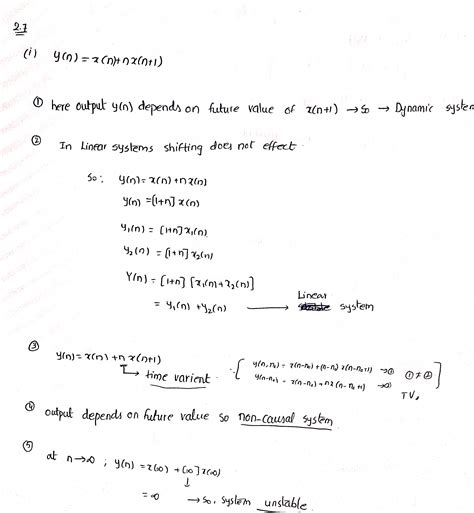 [solved] 2 7 A Discrete Time System Can Be 1 Static Of Dynamic 2 Linear Or Nonlinear 3