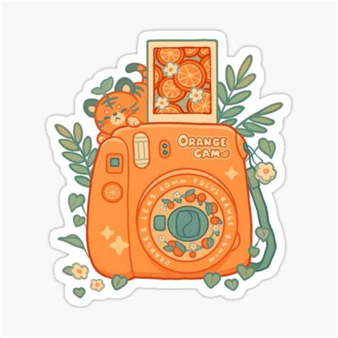Orange Cam 2 Sticker For Sale By Freshbobatae Scrapbook Stickers