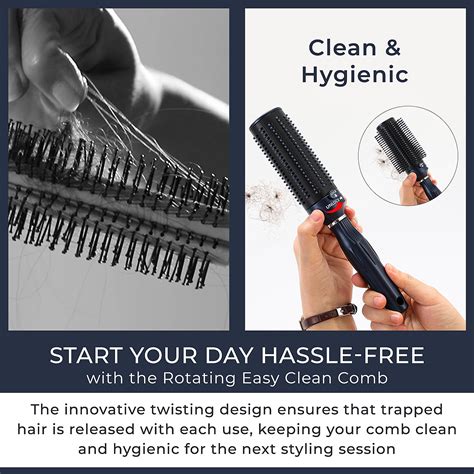 Neomi Portable Easy Clean Retractable Rotating Hairbrush 7581202 Tjc