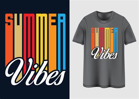 Summer Vibes Typography T Shirt Design 17347706 Vector Art At Vecteezy