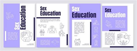 Premium Vector Sex Education Explanation Purple Brochure Template