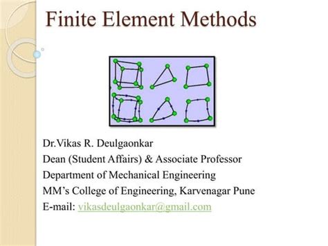 Introduction To Finite Element Analysis Ppt