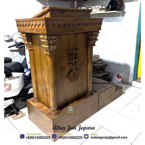 Mimbar Gereja Bnkp Kayu Jati Mimbar Gereja Kristen Protestan