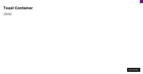Toast Container Styles Codesandbox