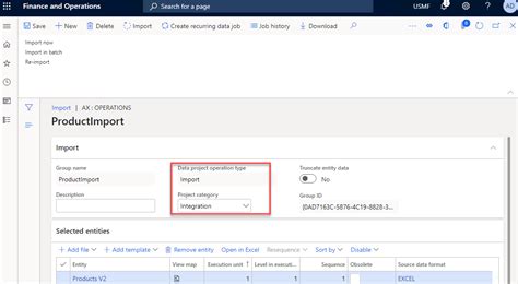 Data Import Export Business Events