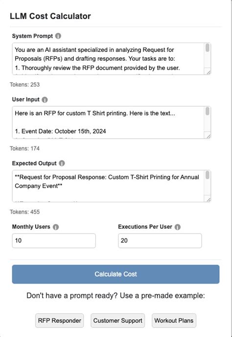 Ai Llm Cost Calculator