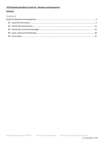 Igcse Speaking Exam Guide Teaching Resources