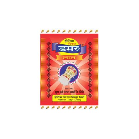 Drolia Damaru Chhap Abir Aprox 200g Puja Red Color Abir Puja