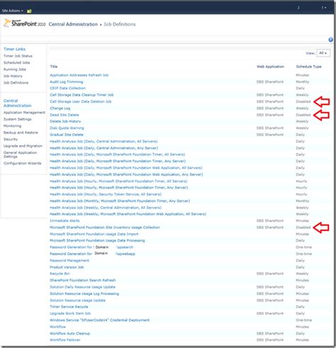 Mpecs Inc Blog Sbs 2011 Sharepoint Foundation Default Job Definitions