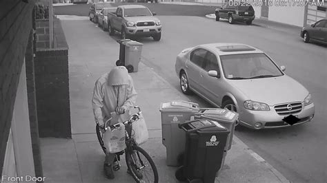 People Behaving Badly Hooded Bicycle Thief Steals Newpapers Youtube