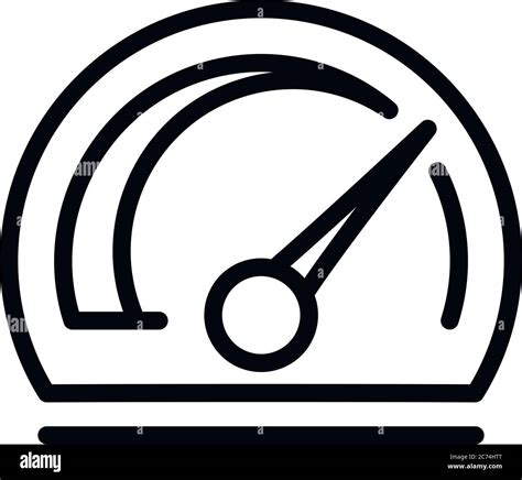 Style Speedometer Icon Outline Style Speedometer Vector Icon For Web Design Isolated On White