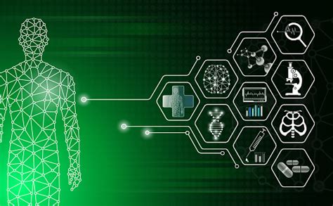 녹색 빛 인체 치유 미래의 기술 현대 의학 및 테스트 분석 복제 Dna 인간과 글로벌 국제 의학의 추상적 인 배경 기술 개념 데이터에 대한 스톡 벡터 아트 및 기타 이미지