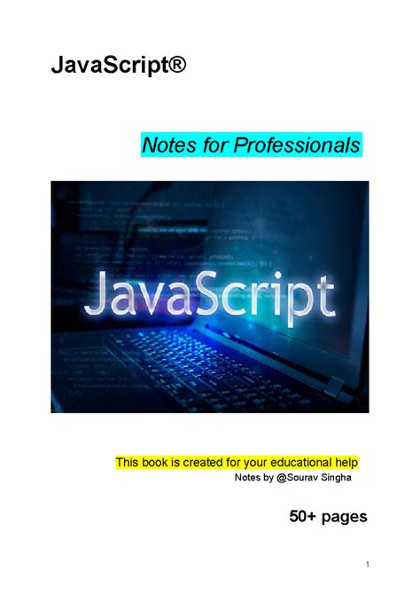 Java Script® Professional Notes By Sourav Javascript® Notes For