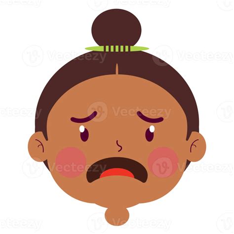 Girl Surprised Face Cartoon Cute 14320036 Png