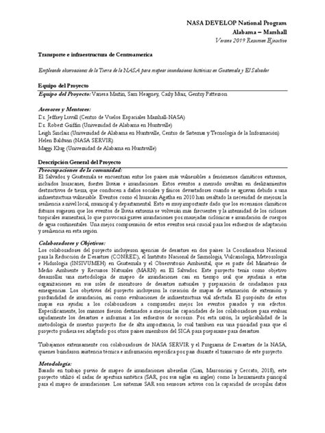 Nasa Develop National Program Transporte E Infraestructura De