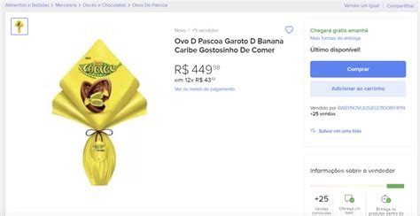 Ovo de Páscoa Caribe esgota chega a R 450 e sofre pirataria