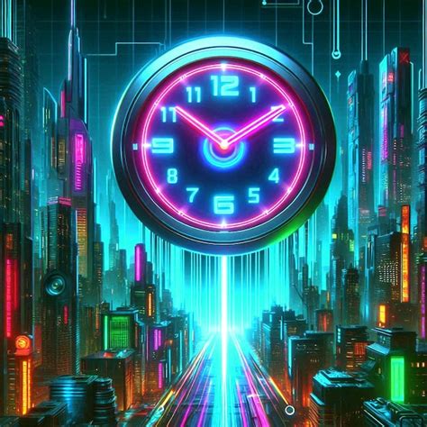 The Vibrant Journey Through A Digital Time Loop Premium Ai Generated