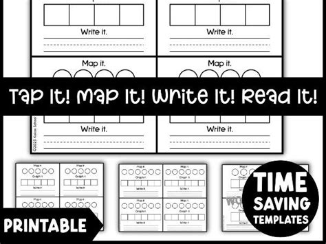 Word Mapping Template Map It Tap It Write It Read It Sound Boxes