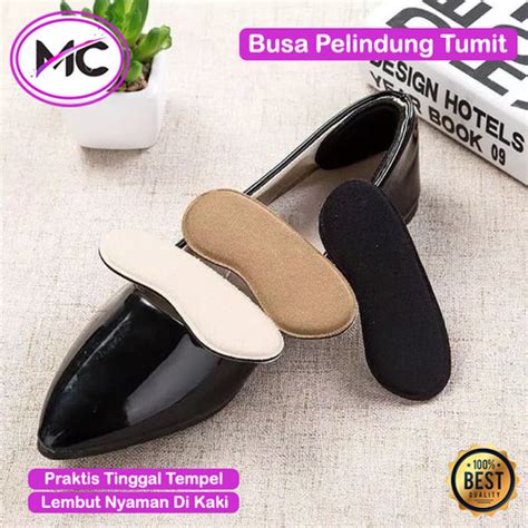 Jual Bantalan Pelindung Tumit Sepatu Insole Anti Lecet Busa Sepatu Longgar Hitam Kab