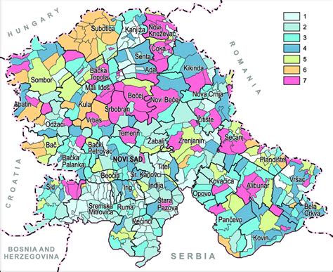 The Spatial Distribution Of The Grouping Of Vojvodinas Sett Lements
