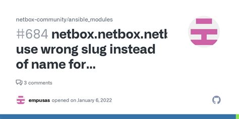 Netbox Netbox Netbox Platform Use Wrong Slug Instead Of Name For