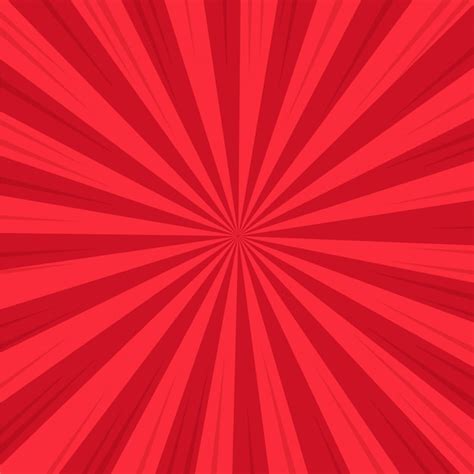 Fundo cômico abstrato vermelho da luz solar dos desenhos animados