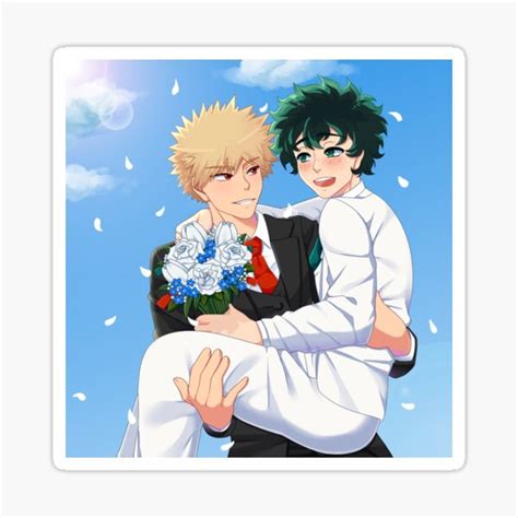 Married Bakudeku Sticker For Sale By Konekopon Art Redbubble