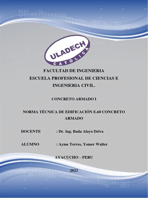 Norma Técnica De Edificación E60 Concreto Armado Pdf Hormigón Bienes Raíces