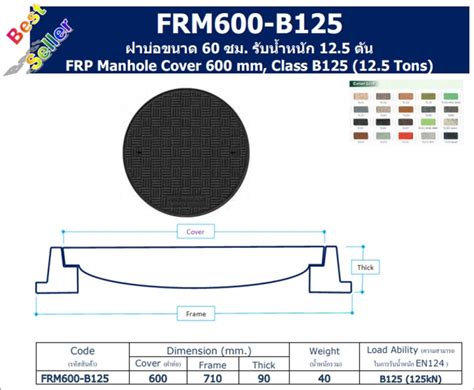 Frp Fibreglass Manhole Cover ฝาปิดบ่อพัก ฝาท่อไฟเบอร์กล๊าสผสมเรซิ่น