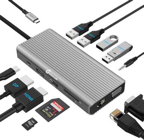 Buy USB C Laptop Docking Station K Dual Monitor GEODMAER In USB