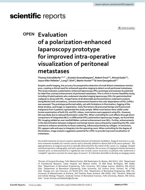 Pdf Evaluation Of A Polarization Enhanced Laparoscopy Prototype For Improved Intra Operative