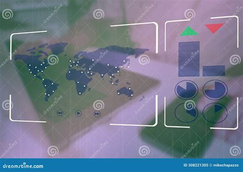 Plot Locations On World Map With Controller Royalty Free Stock Photo