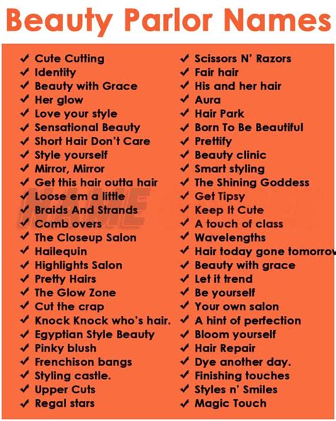 Catchy Beauty Salon Names Ideas