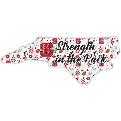 Nc State Wolfpack 12 Floral State Sign In 2022 Fan Creations
