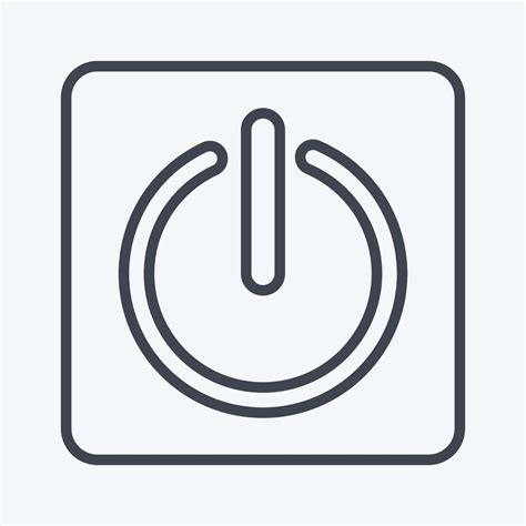 Icon Power Button Suitable For Programming Symbol Line Style Simple Design Editable Design
