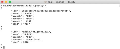 Mongodb Database Collection And Document Geeksforgeeks
