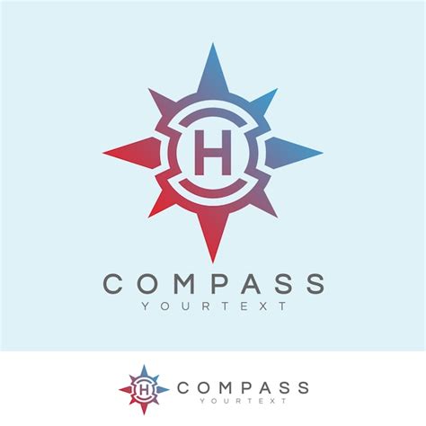 Premium Vector Compass Initial Letter H Logo Design
