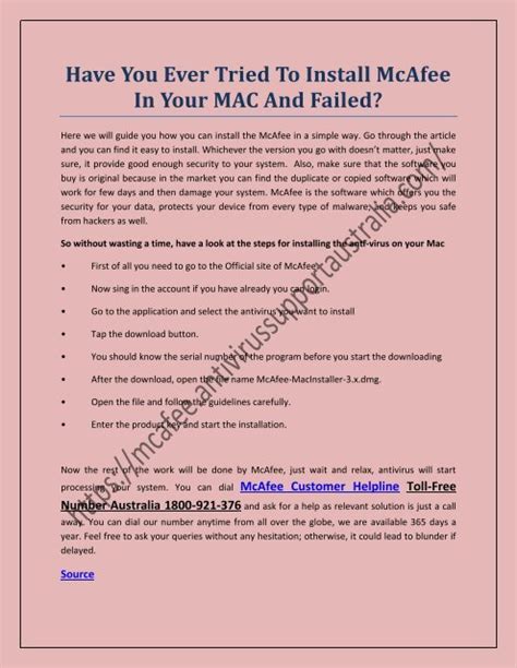 Have You Ever Tried To Install Mcafee In Your Mac And Failed
