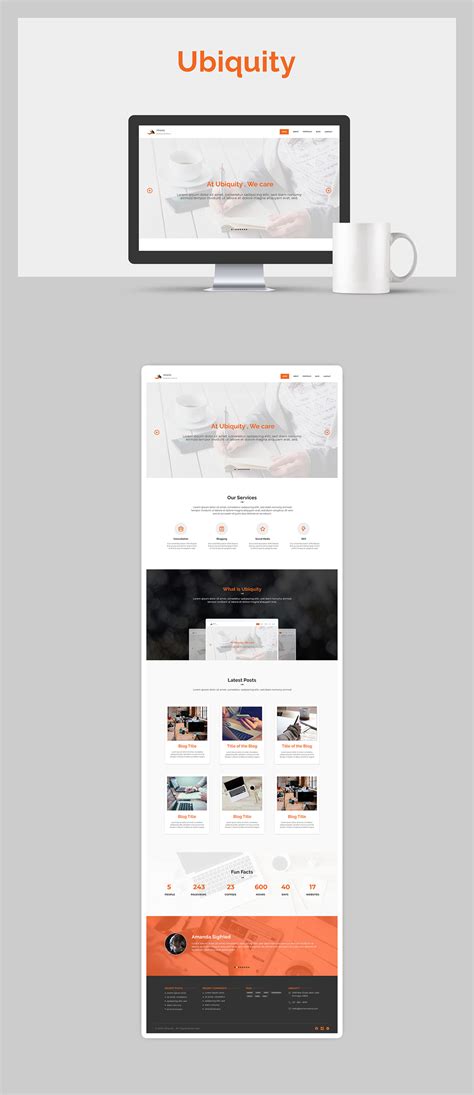FREE Website UI XD Template On Behance