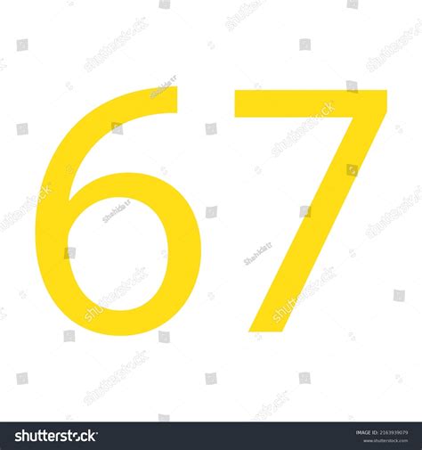 67 Number Simple Clip Art Vector Stock Vector Royalty Free 2163939079