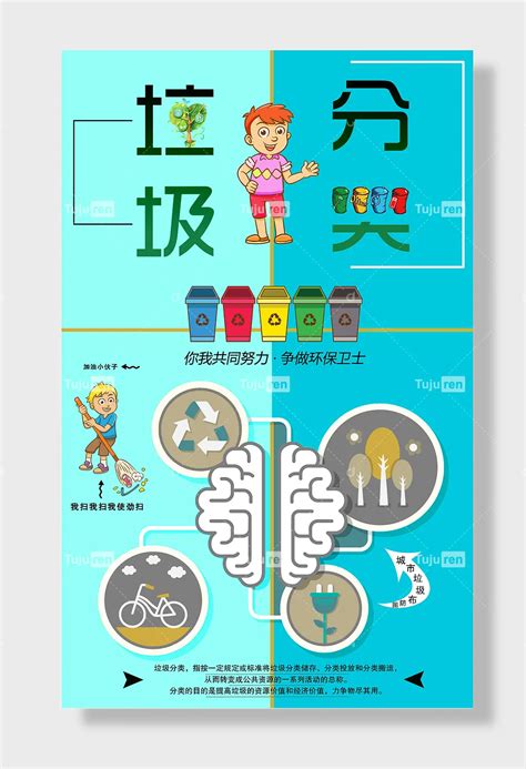 垃圾分类海报素材模板下载 图巨人