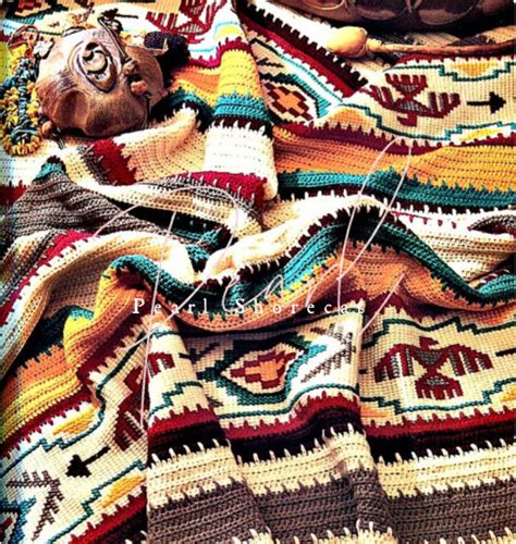 Native American Summer Crochet Blanket Pattern Instant Digital