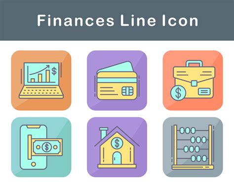 Finances Vector Icon Set 20650305 Vector Art At Vecteezy